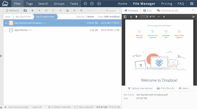 Web File Manager [Enterprise File Fabric™ Documentation]
