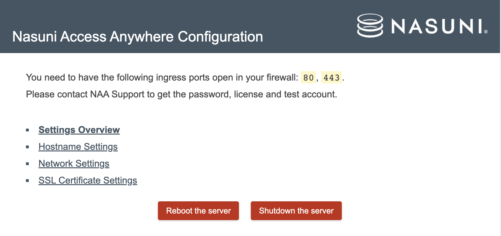 Getting Started: Nasuni Access Anywhere Server On-Premises [Nasuni Access Anywhere Documentation]